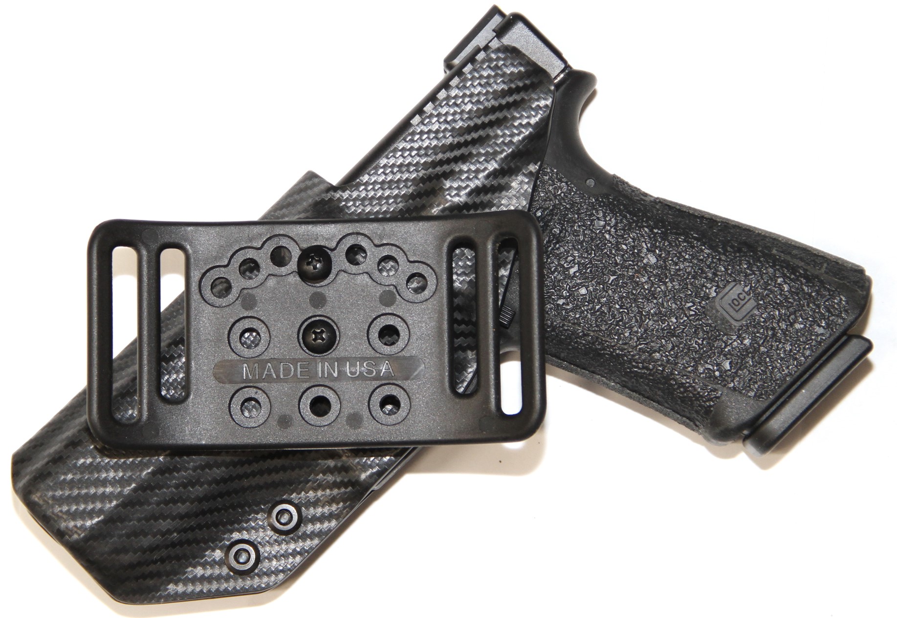 OWB 2 Slot Belt Slide - Cross Draw - REVKEL Kydex Holsters OWB 2 Slot ...
